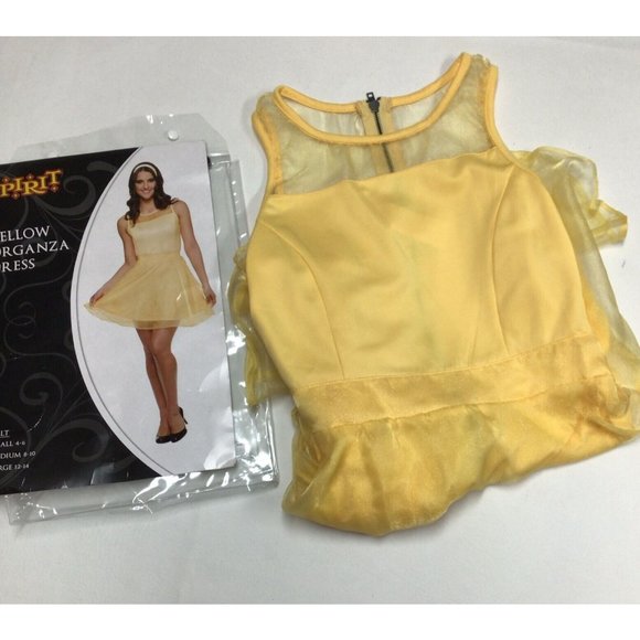 Spirit | Dresses | Spirit Halloween Yellow Organza Womens Costume Dress ...